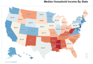 Median Income by State 2025 - New Trader U