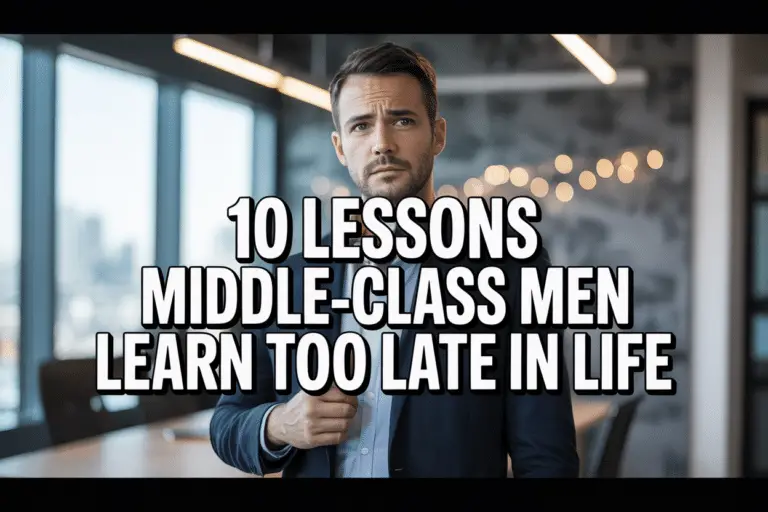 10 Lessons Middle-Class Men Learn Too Late In Life - New Trader U